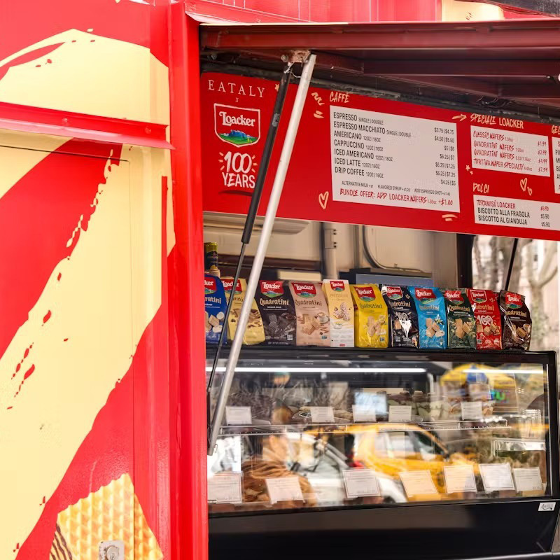 Eataly x Loacker 100-Year Anniversary Kiosk | QNY Creative